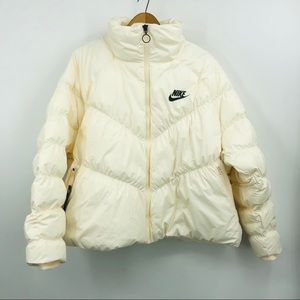 Nike | Jackets & Coats | Nike Cream Off White Cozy Winter Statement ...